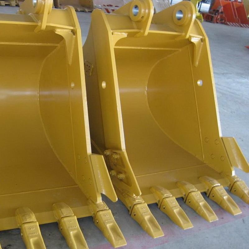 Yellow Bolt On Hinged Digging Bucket For Excavators Heavy Duty Steel ...